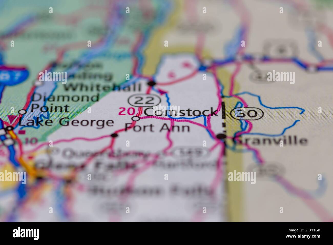 Comstock on a map hi-res stock photography and images - Alamy