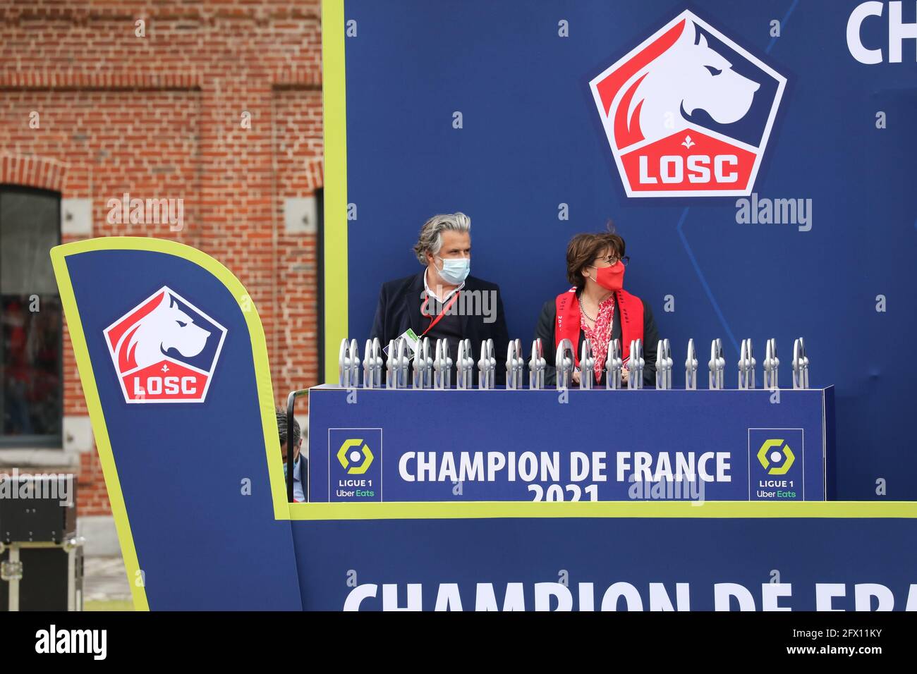 Celebration LOSC Lille the 2021 French Championship title on May 24 ...