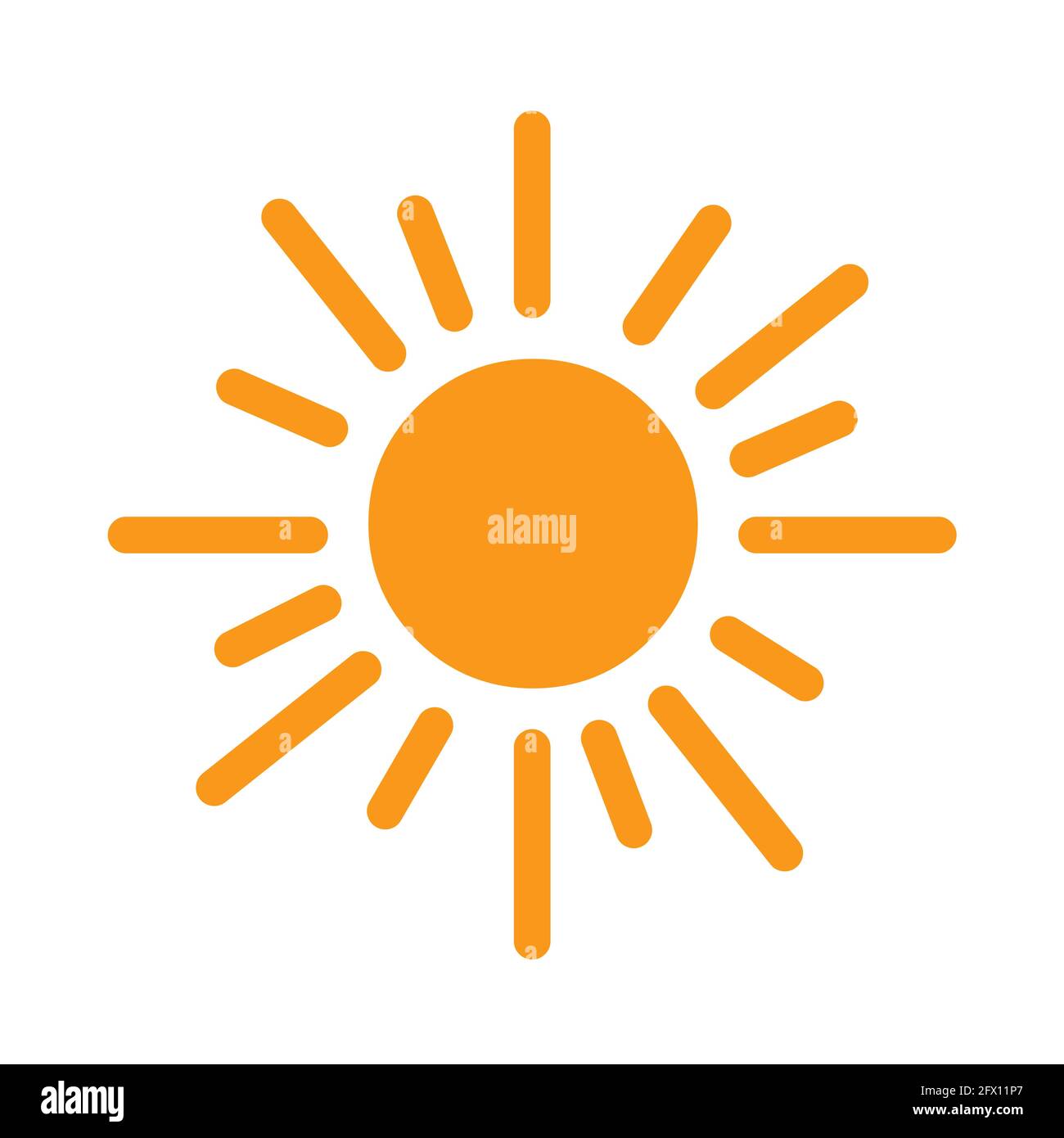 Sun vector icon logo isolated on white background Stock Vector Image ...