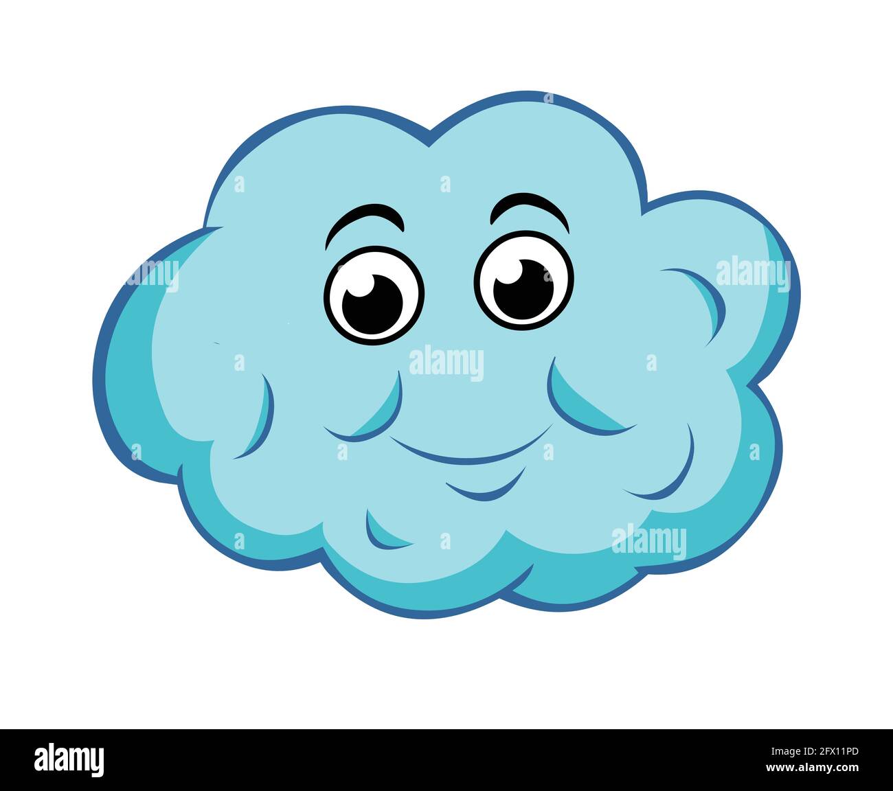 Cartoon cloud vector illustration isolated on white background Stock ...