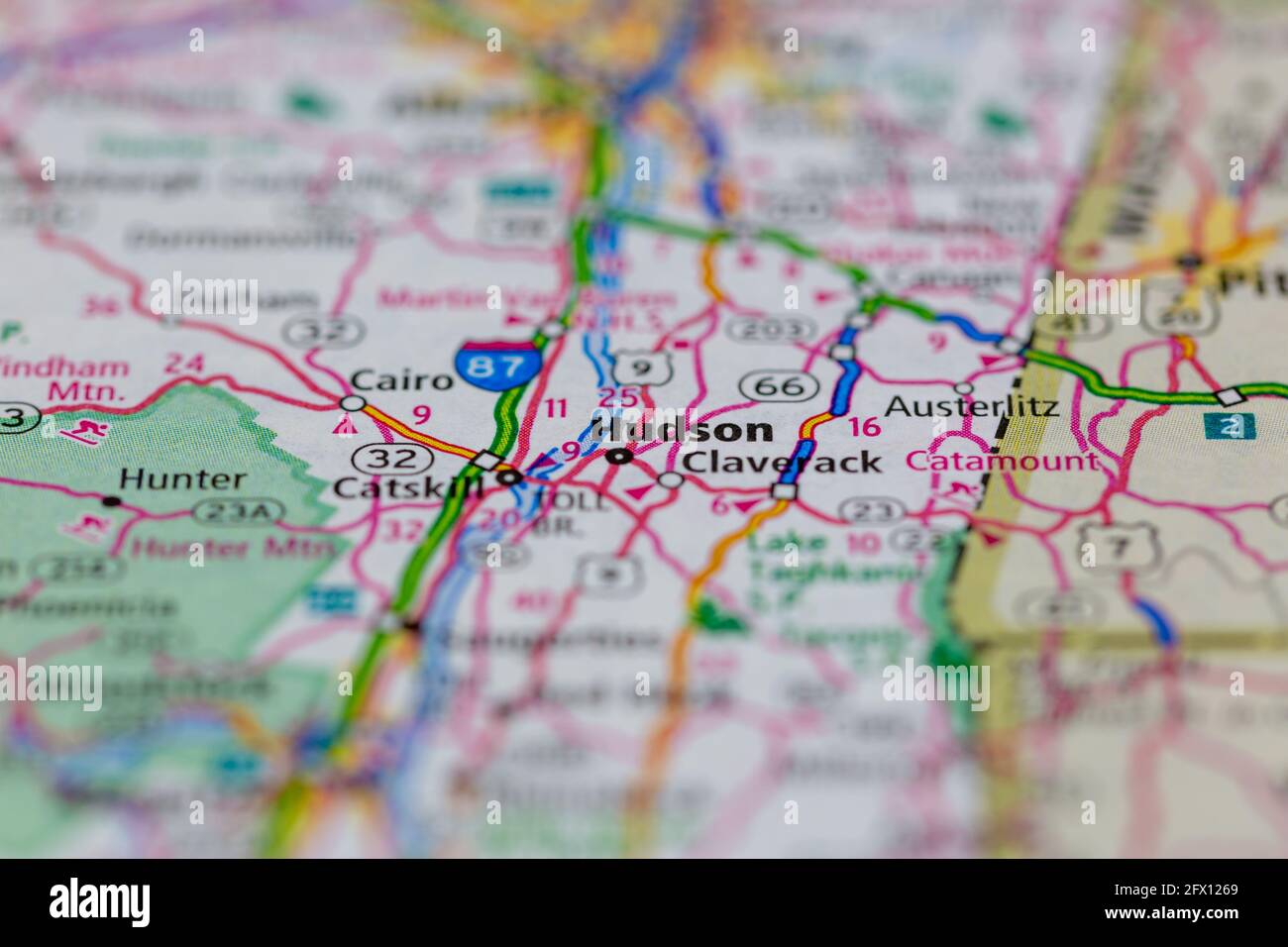 Hudson New York USA Shown on a Geography map or road map Stock Photo ...