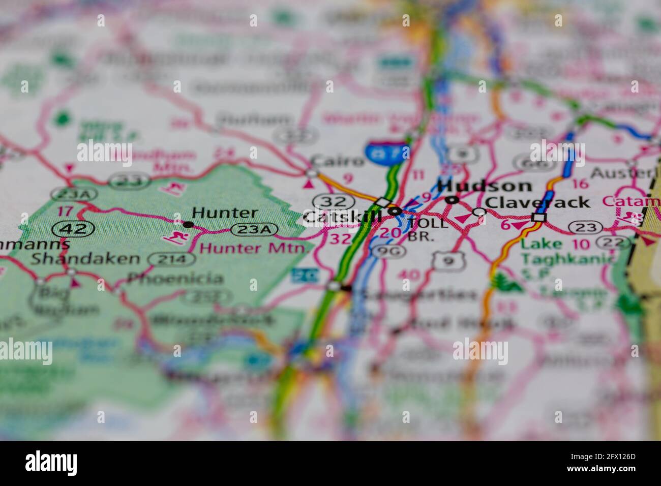 Catskill on a map hi-res stock photography and images - Alamy