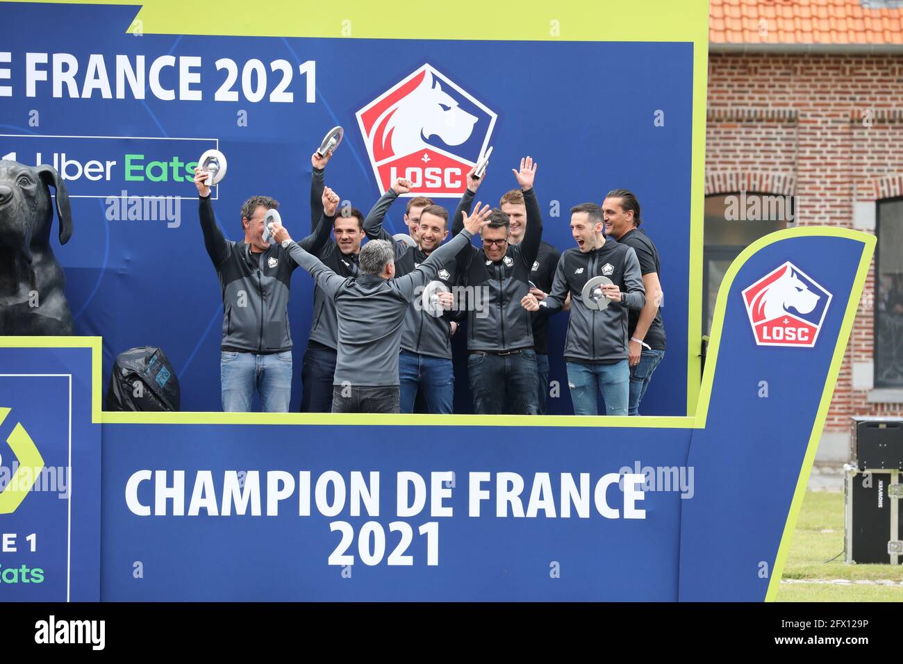 Celebration LOSC Lille the 2021 French Championship title on May 24 ...