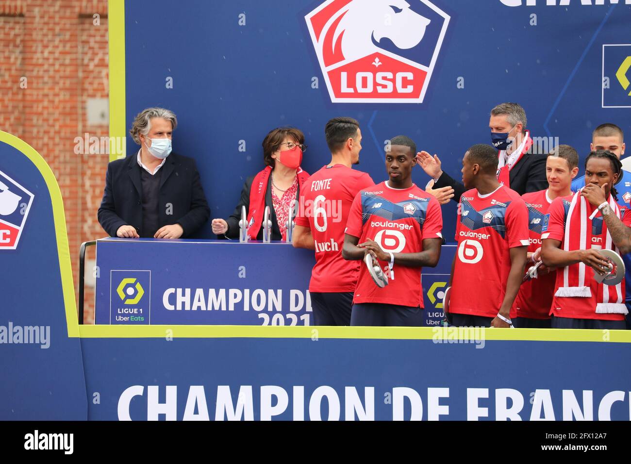 Celebration LOSC Lille the 2021 French Championship title on May 24 ...