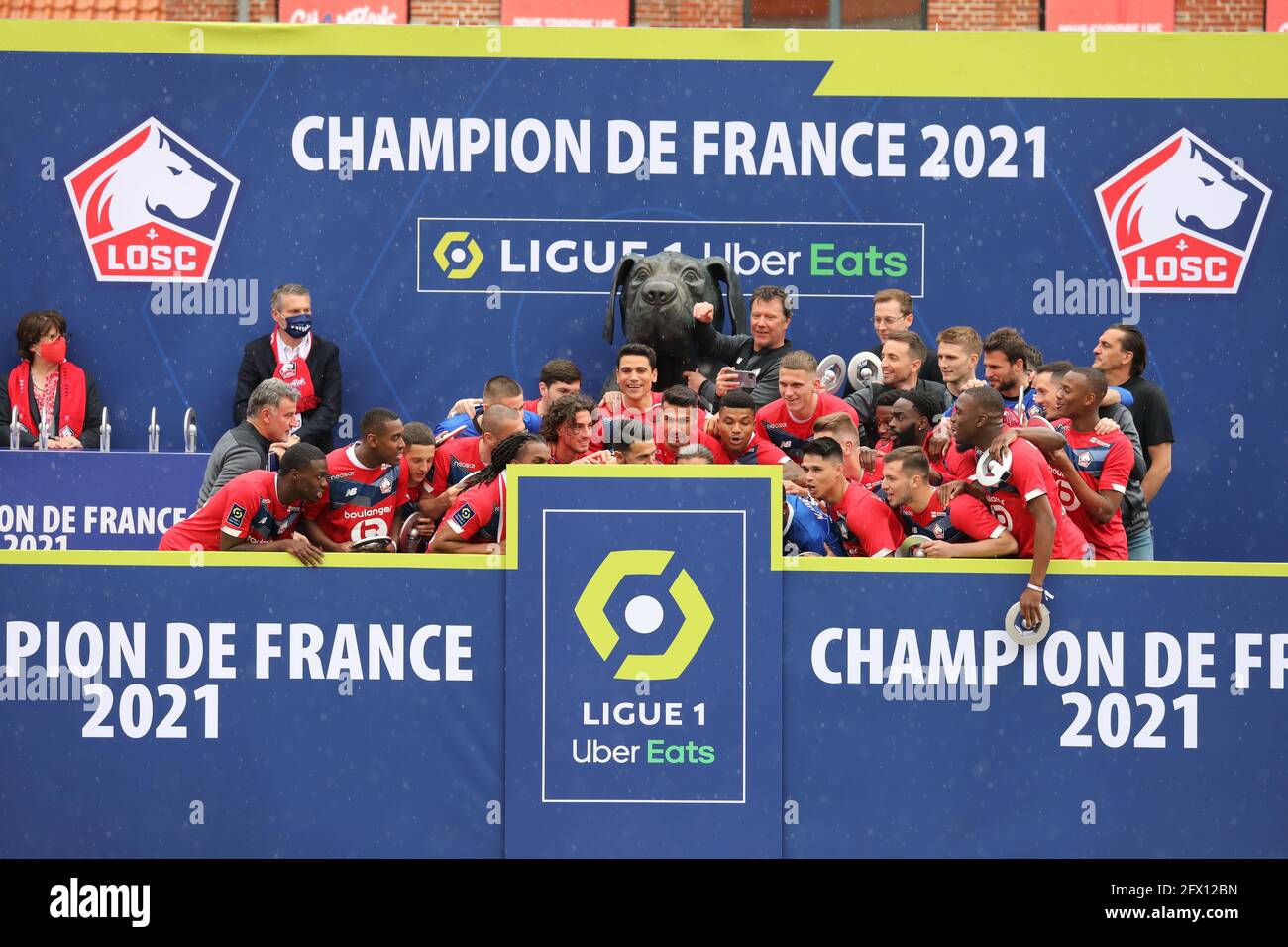 Celebration LOSC Lille the 2021 French Championship title on May 24 ...