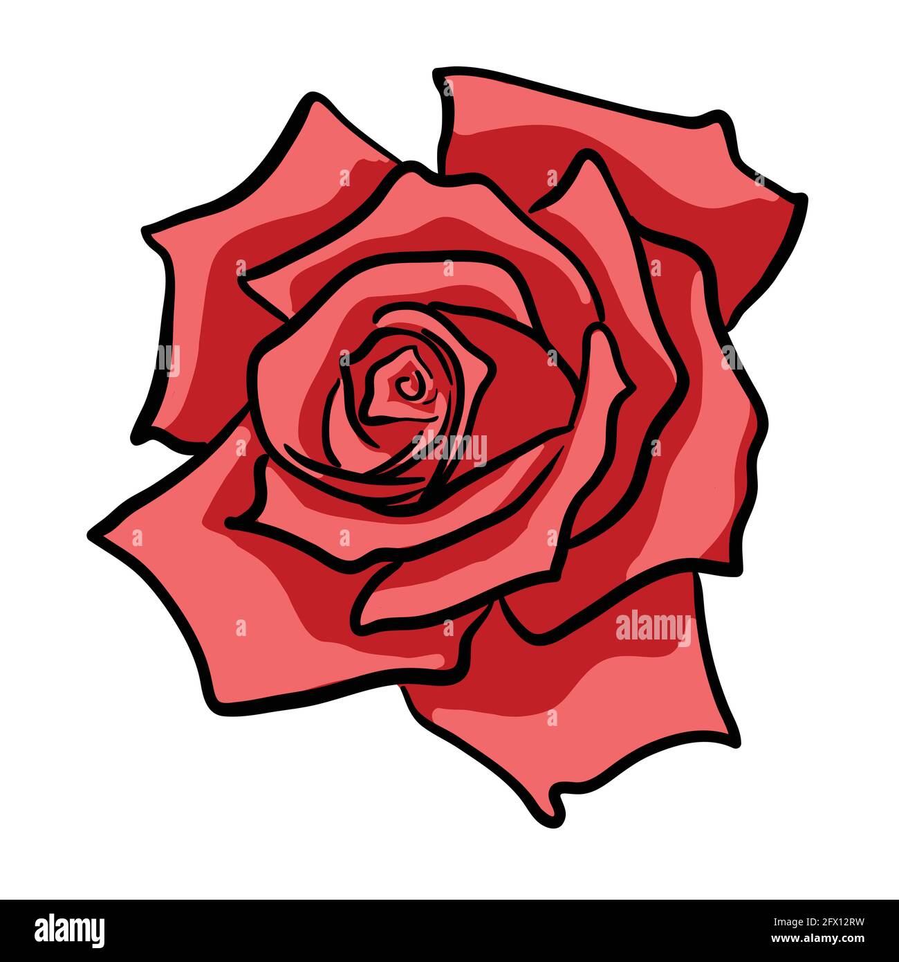 Rose logo icon vector Cut Out Stock Images & Pictures - Alamy