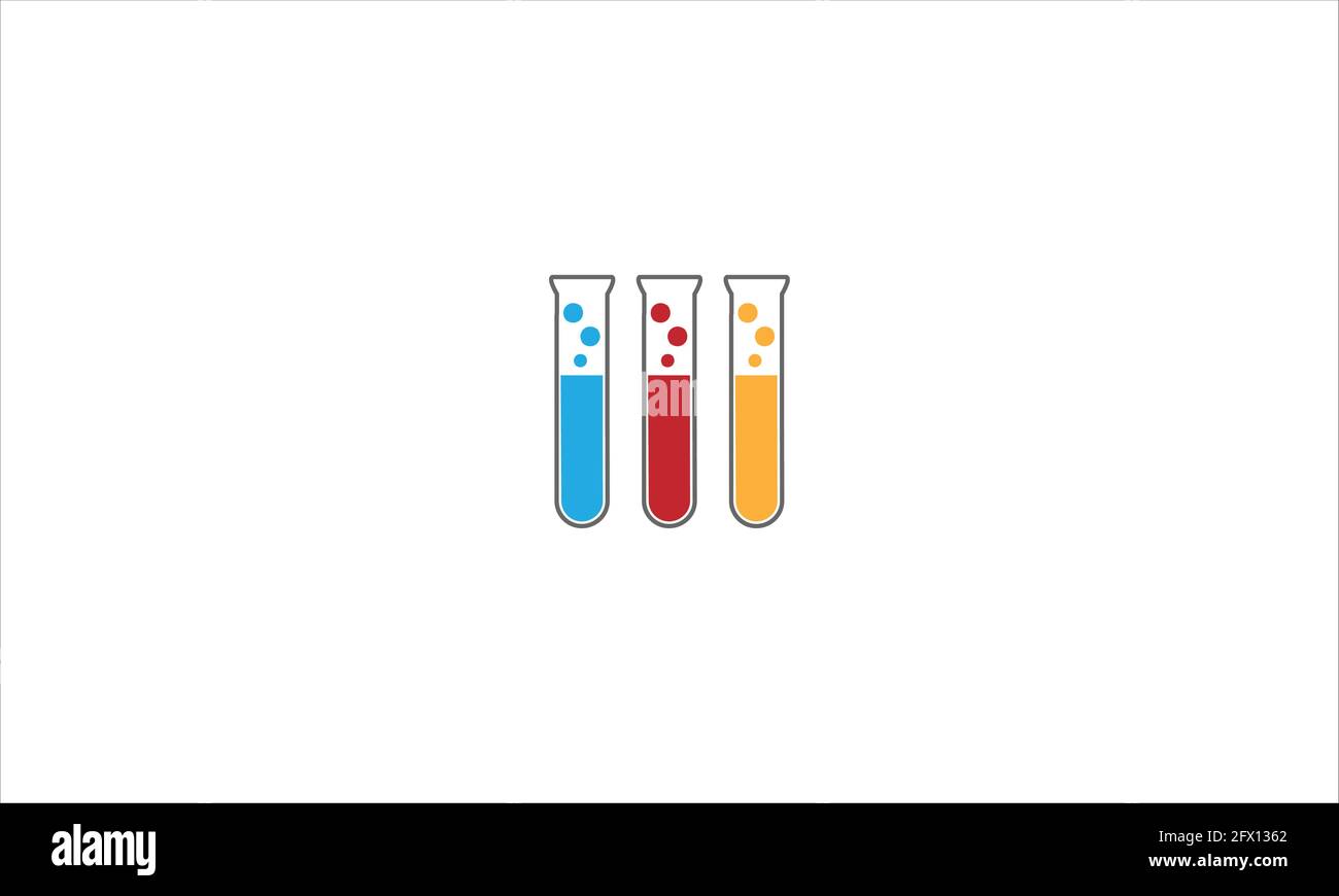 Set of realistic illustration of three test tube with red blood or ...