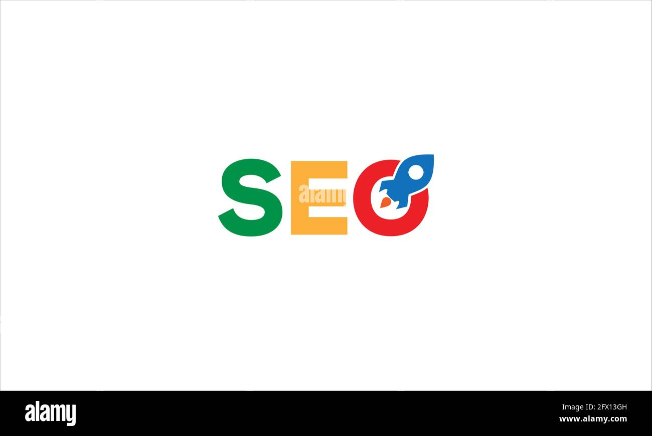 New business project startup and rocket concept of SEO search engine ...