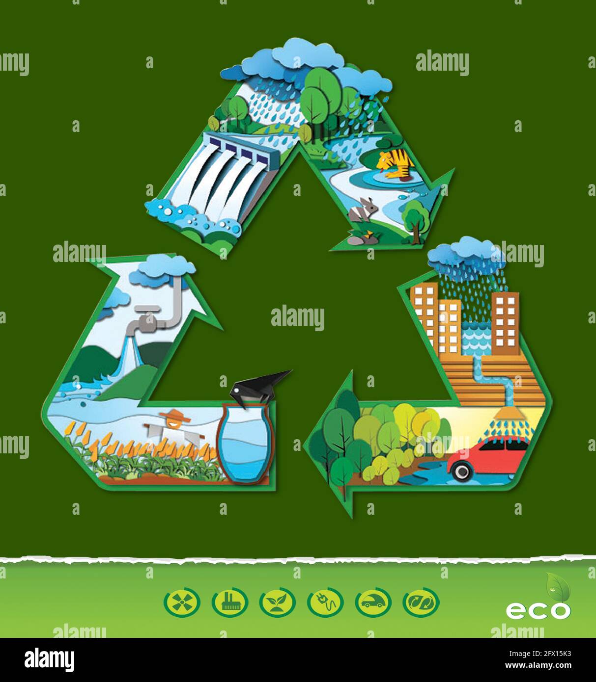 Save Earth Concept, Green Earth Layout Stock Photo - Alamy