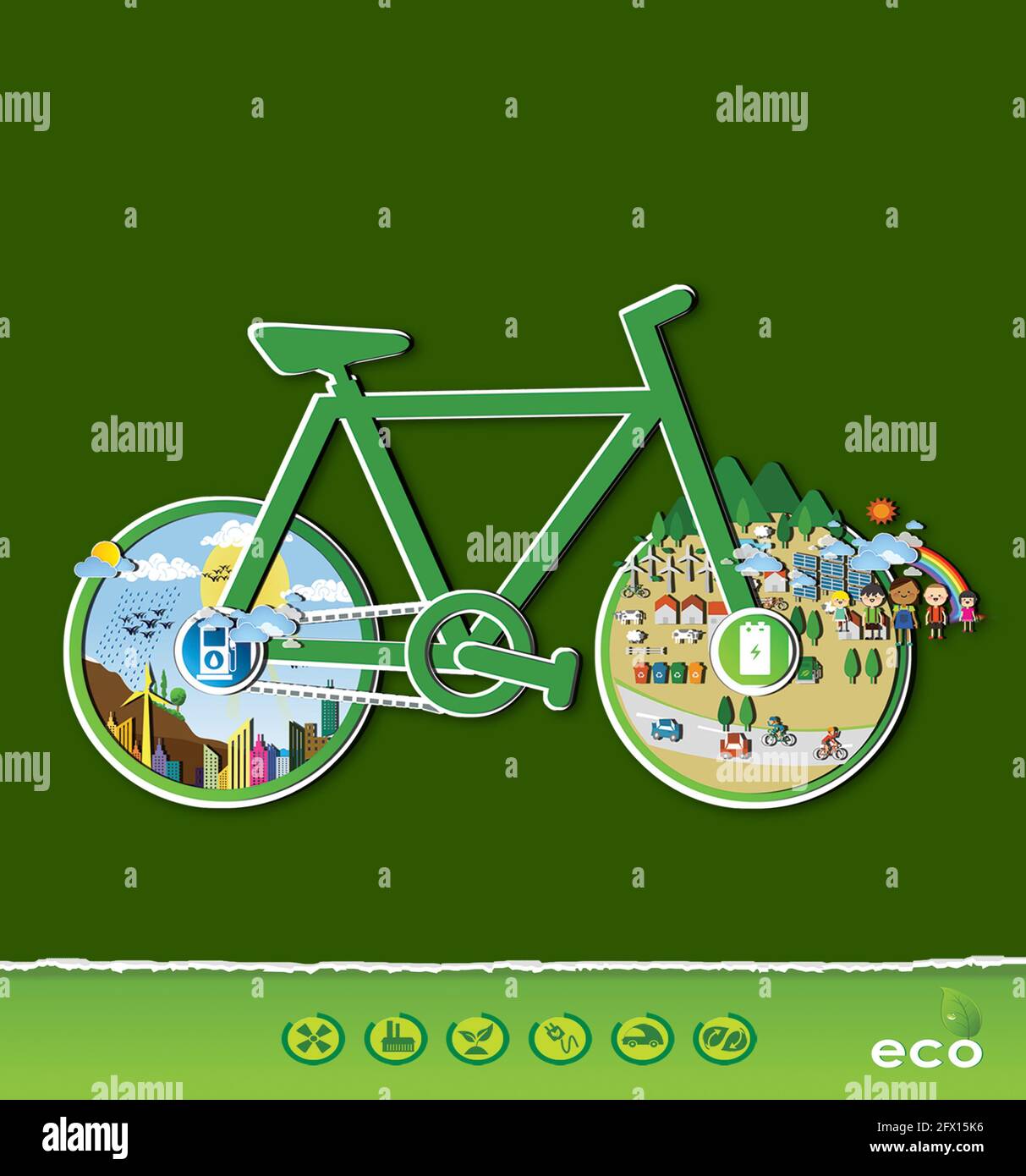 Save Earth Concept, Green Earth Layout Stock Photo - Alamy