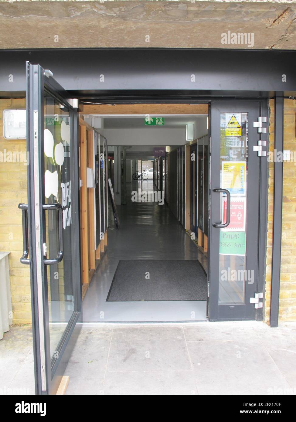 Door leading to the Elephant arcade shops in Elephant and Castle ...
