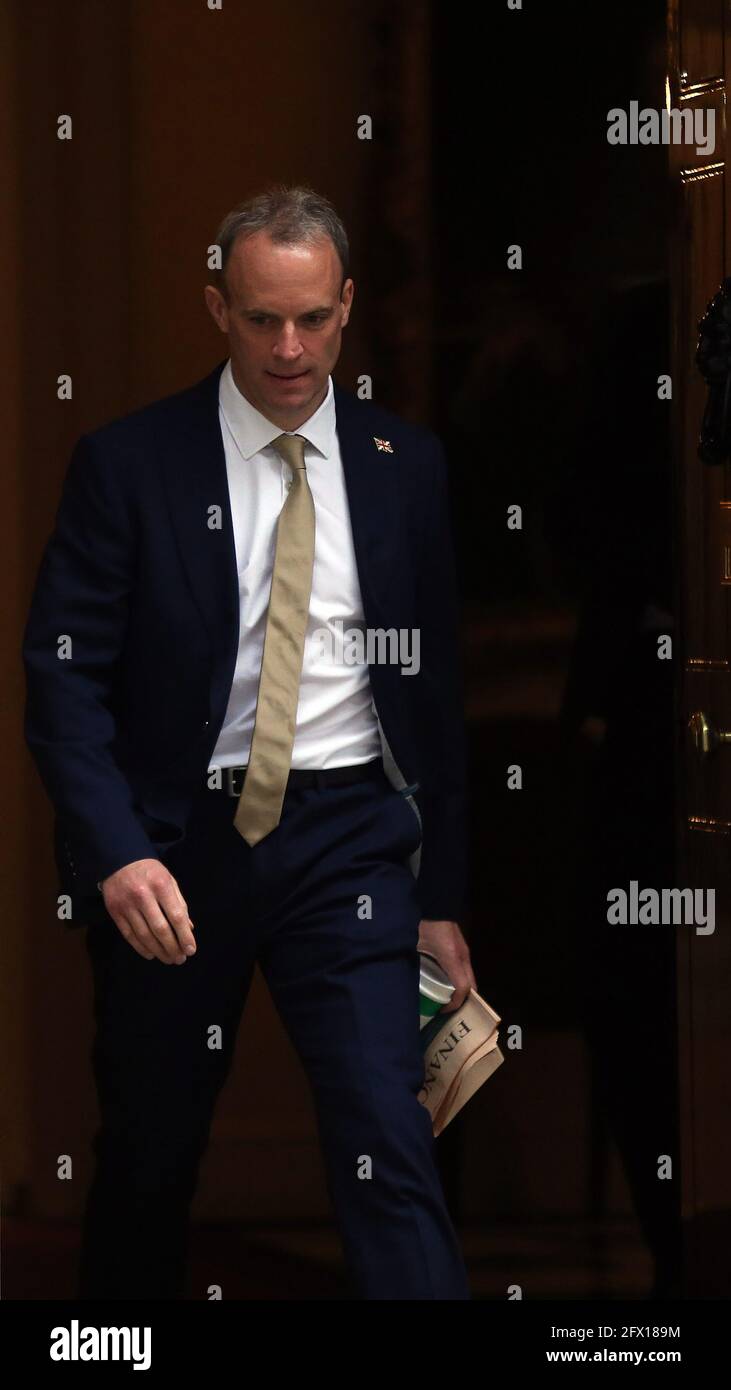 London, England, UK. 25th May, 2021. UK Foreign Secretary and First ...