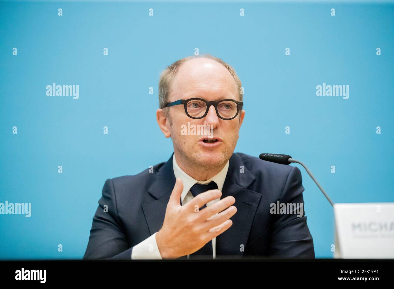 Berlin, Germany. 25th May, 2021. Michael Zahn, CEO of Deutsche Wohnen ...