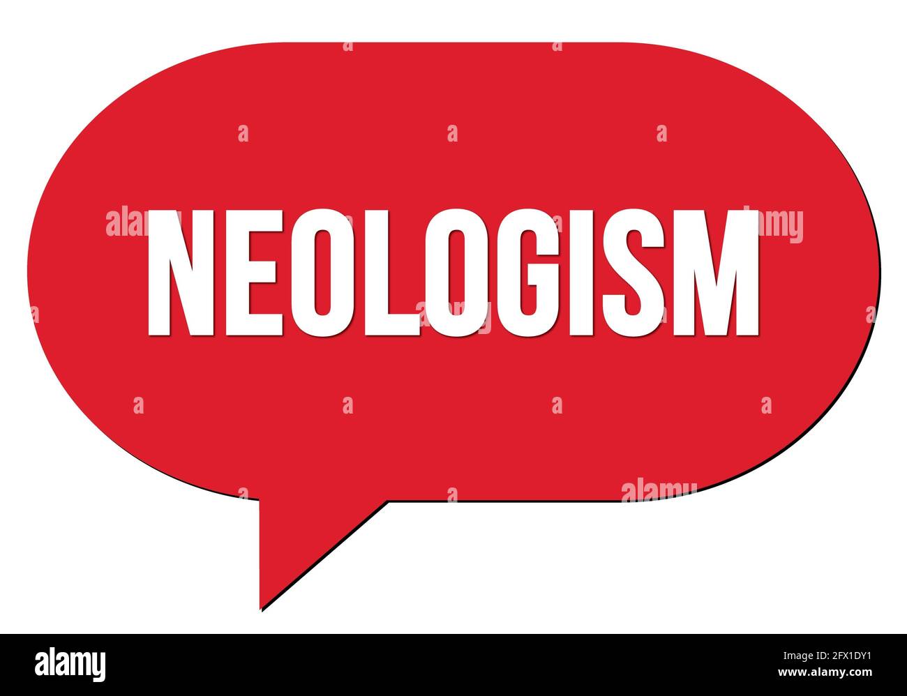 NEOLOGISM text written in a red speech bubble stamp Stock Photo - Alamy
