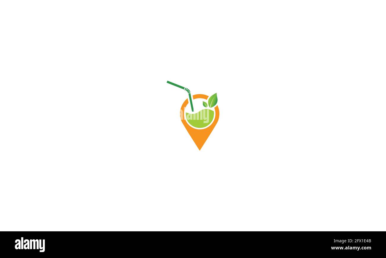 Fruits Points Logo Design Template-Orange Farm logo. Fruit Location ...