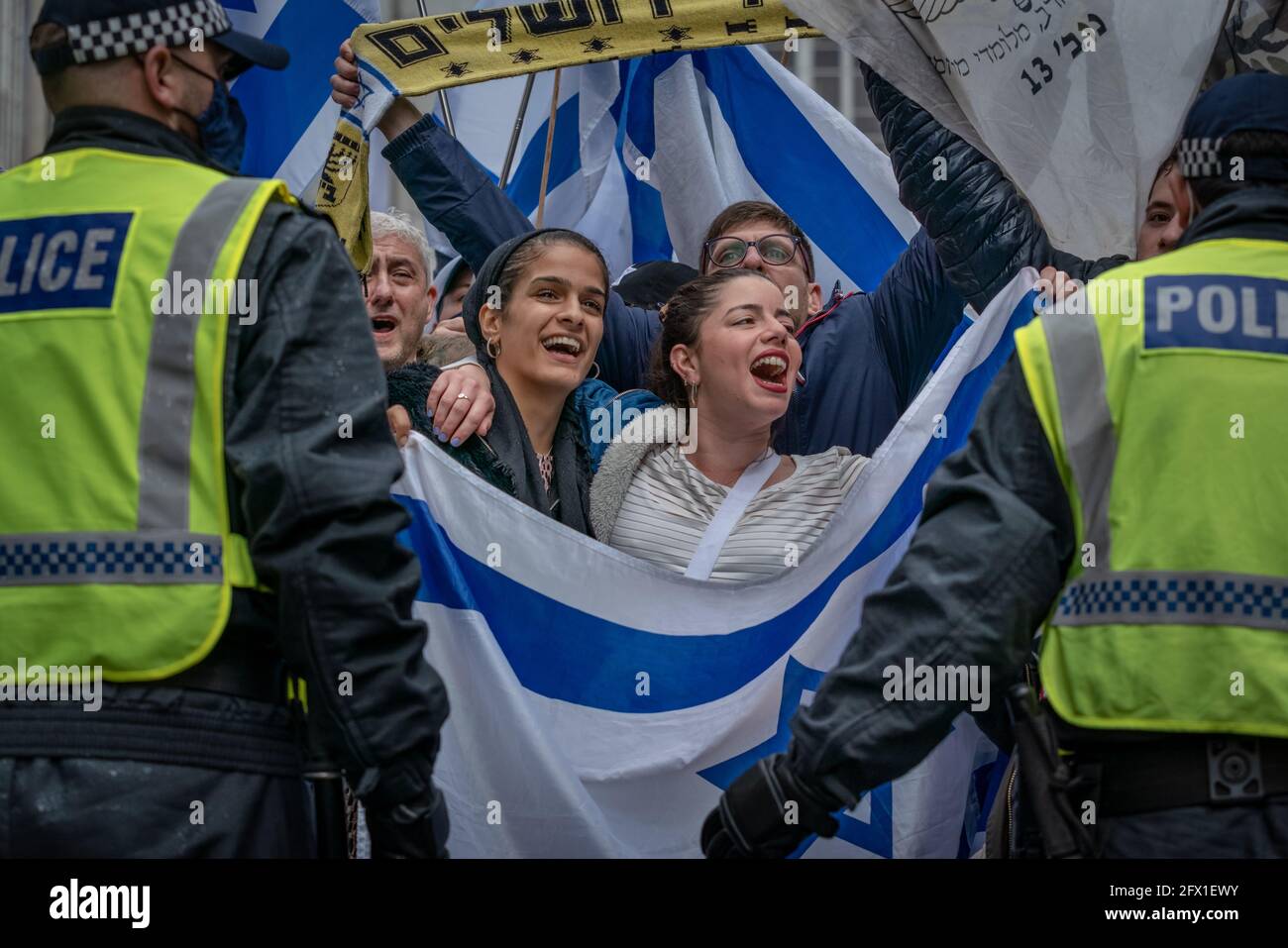 'Solidarity with Israel' rally near the Embassy of Israel with hundreds ...