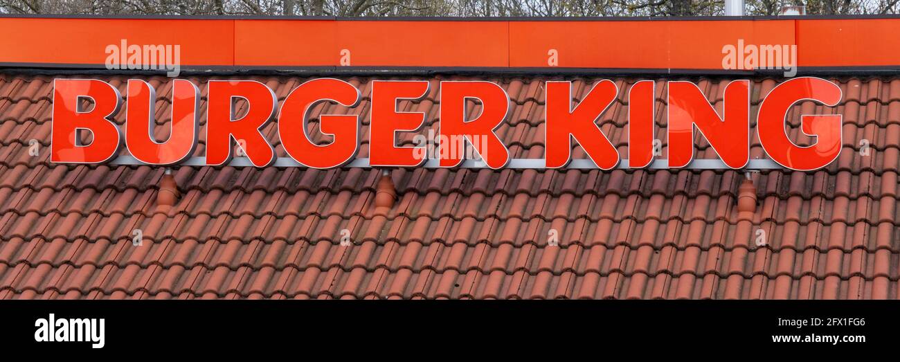Roof With Sign Of Burger King, North Rhine-Westphalia, Germany, Europe ...