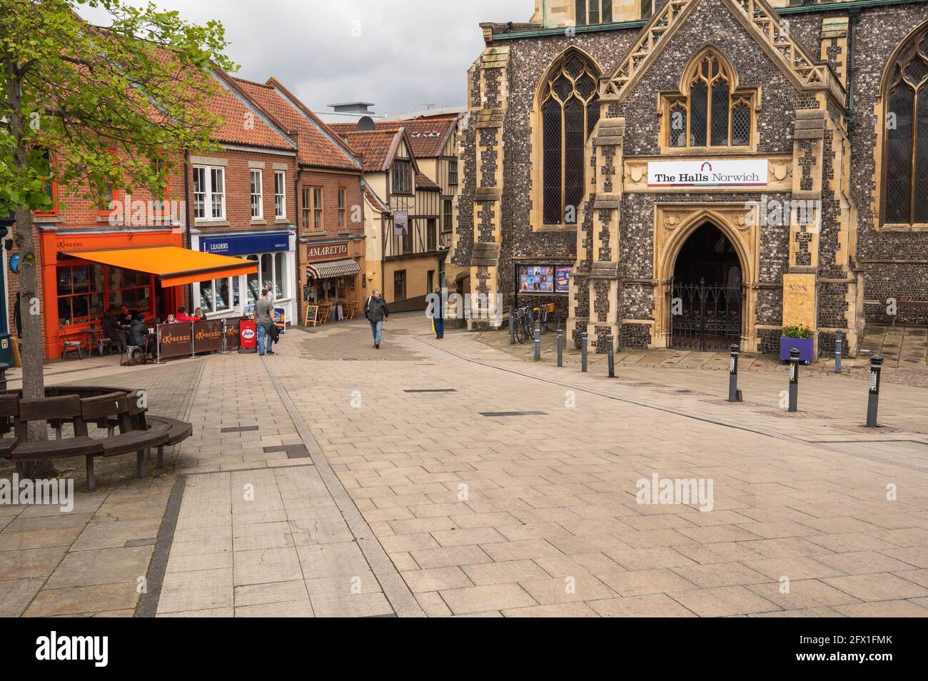 A view looking down the new walkway at Saint Andrews Street with Saint ...