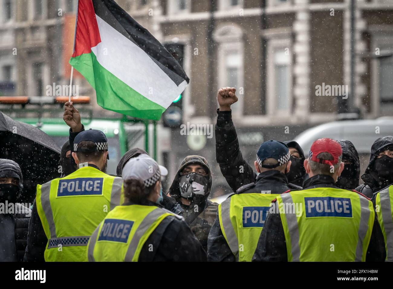 Free Palestine Protesters Counter ‘solidarity With Israel Rally Near
