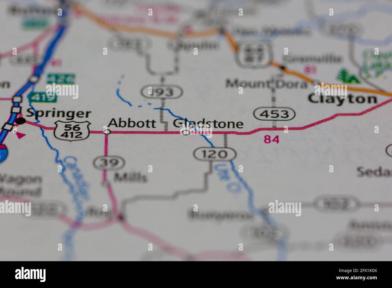 Gladstone new mexico map hi-res stock photography and images - Alamy