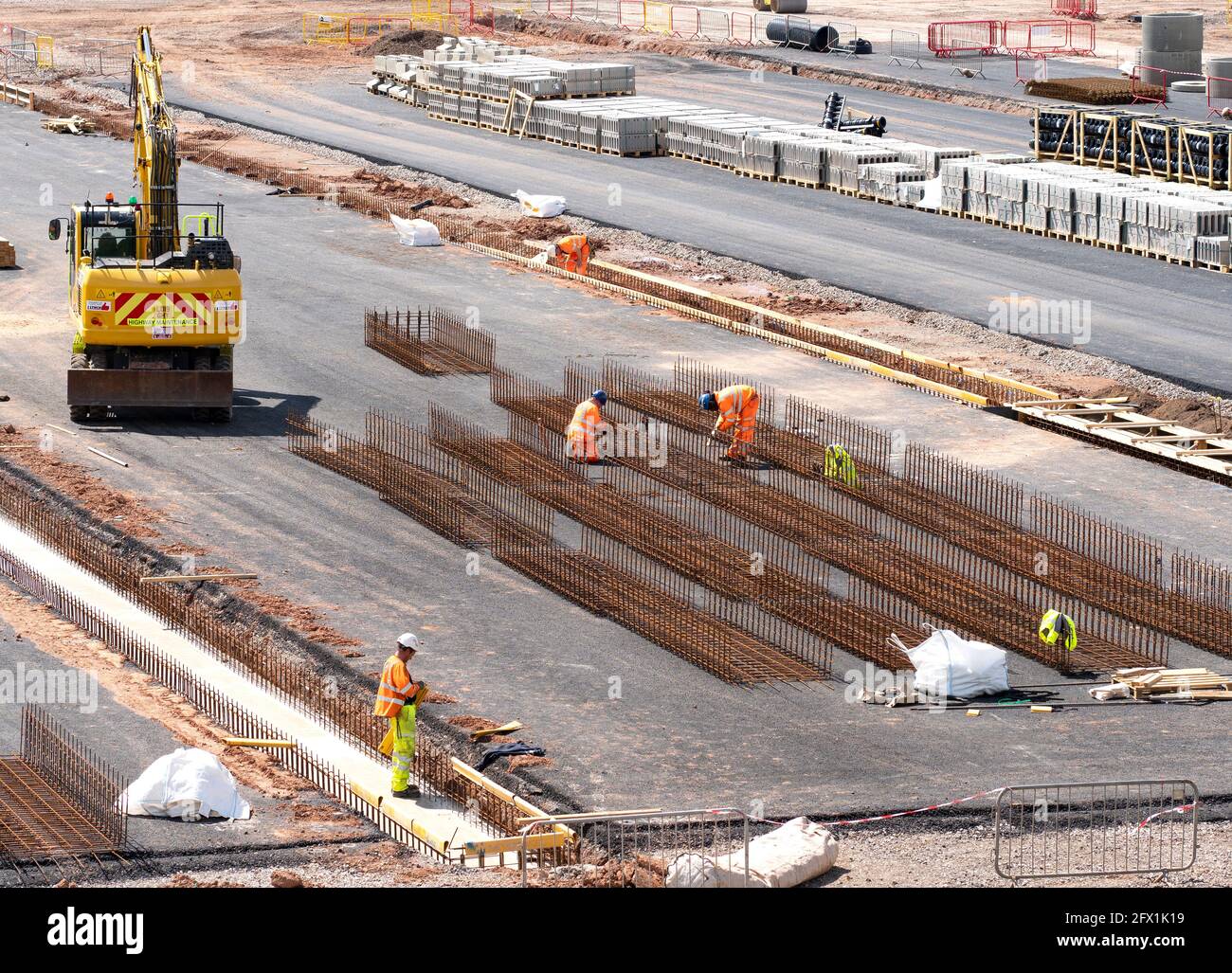 Concrete reinforcement frames being prepared Stock Photo - Alamy