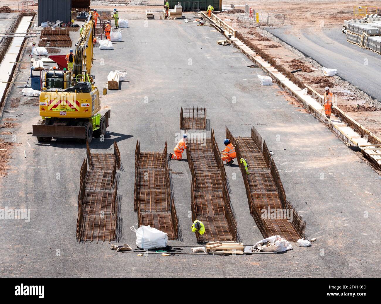 Concrete reinforcement frames being prepared Stock Photo - Alamy