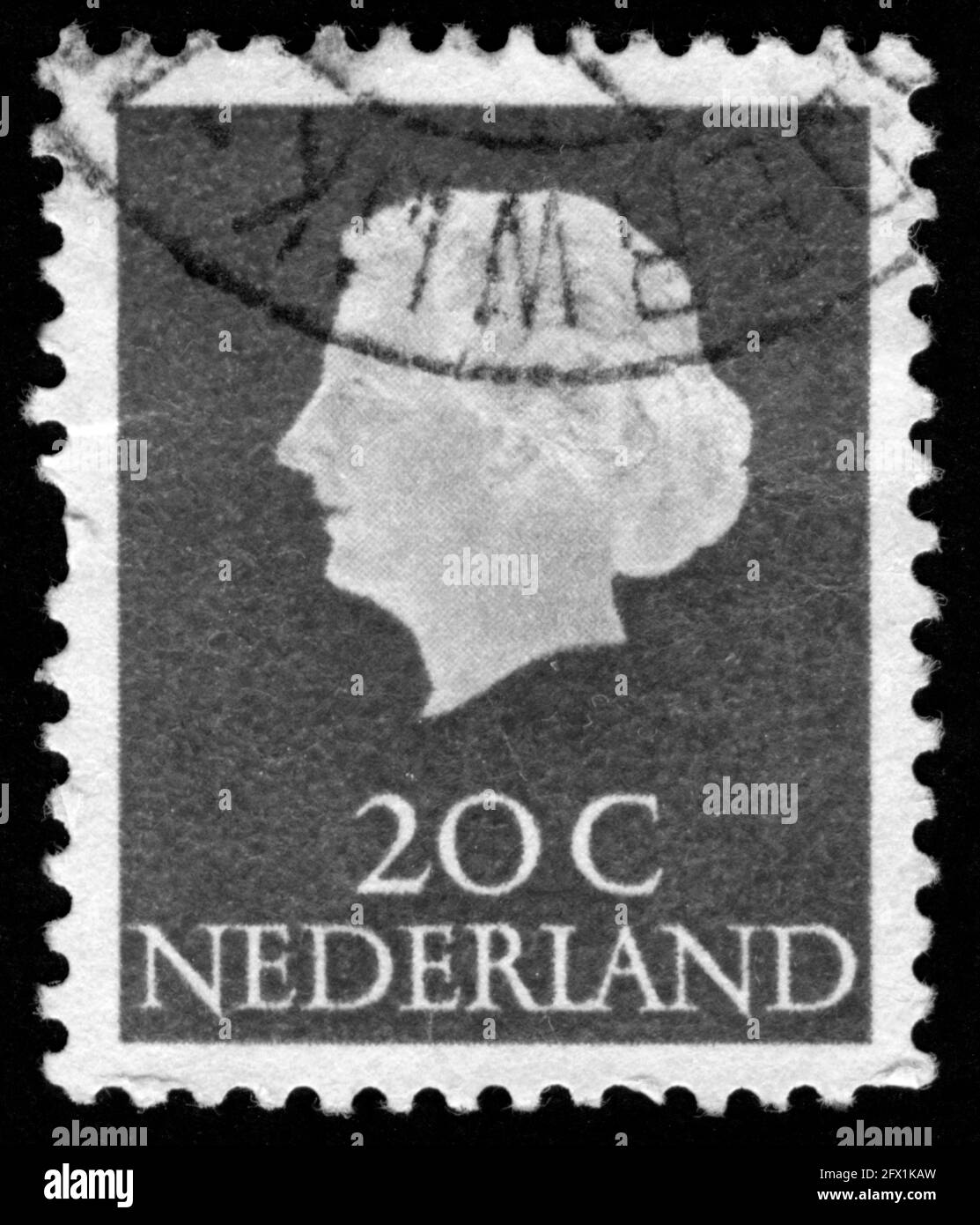 Netherlands postage stamp Black and White Stock Photos & Images - Alamy
