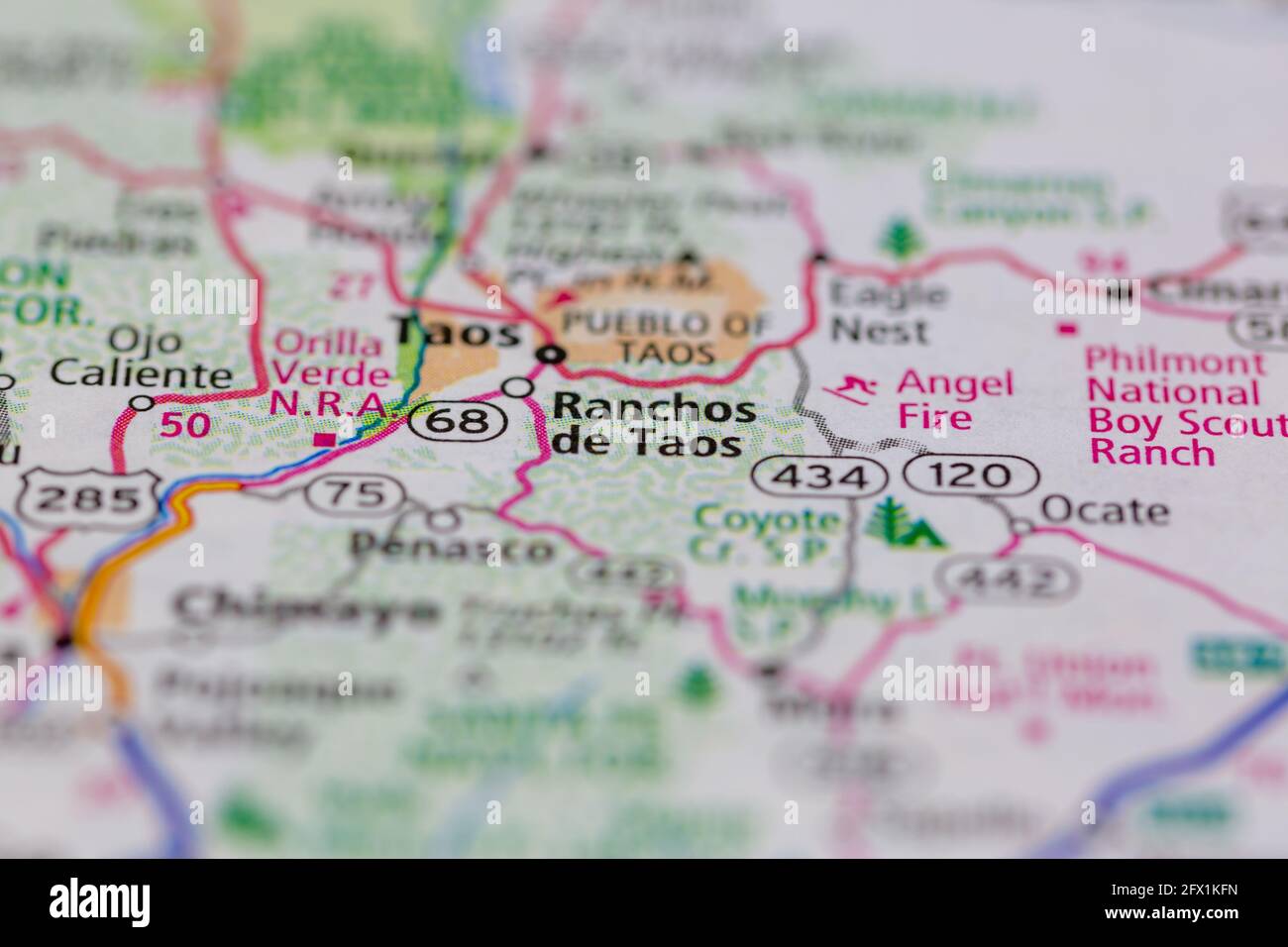 Map of ranchos de taos hi-res stock photography and images - Alamy