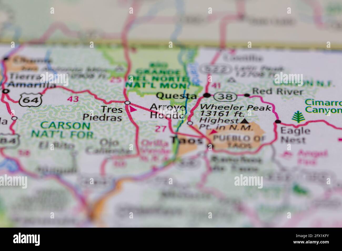 Map of arroyo hondo hi-res stock photography and images - Alamy