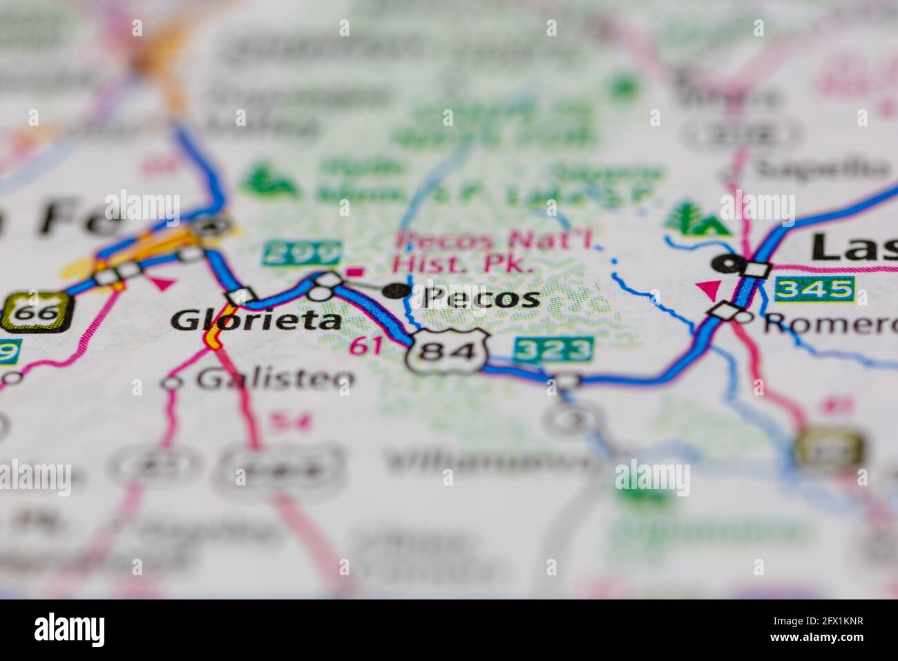 Map of pecos new mexico hi-res stock photography and images - Alamy