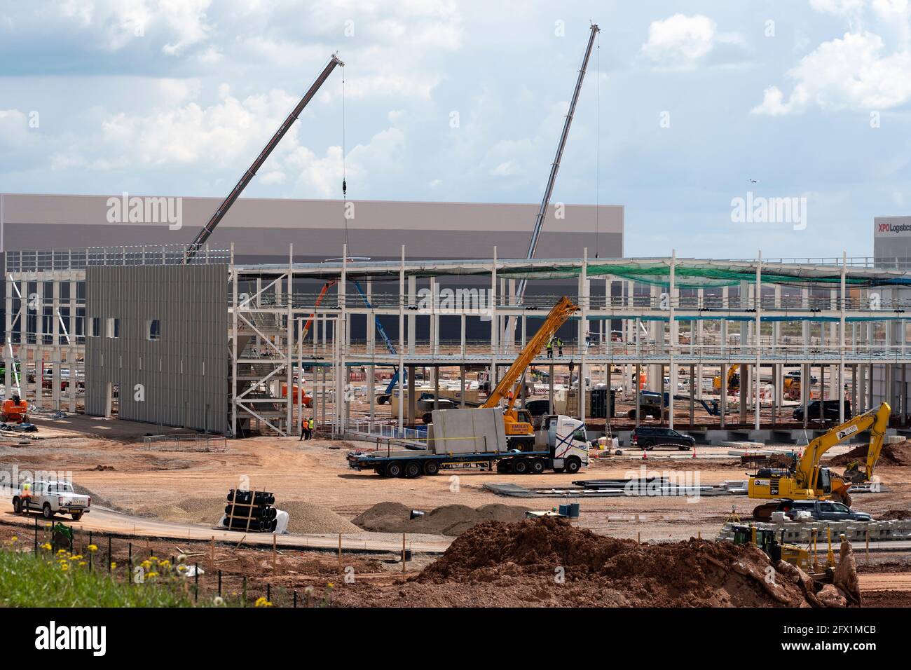 New warehouse under construction Stock Photo - Alamy
