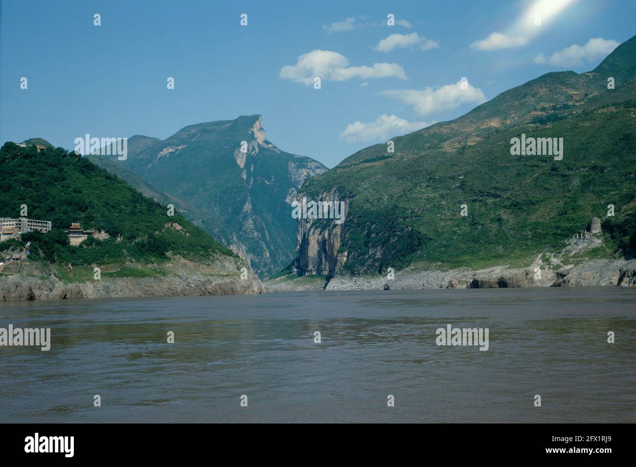 High-definition background map of high mountains and flowing water ...