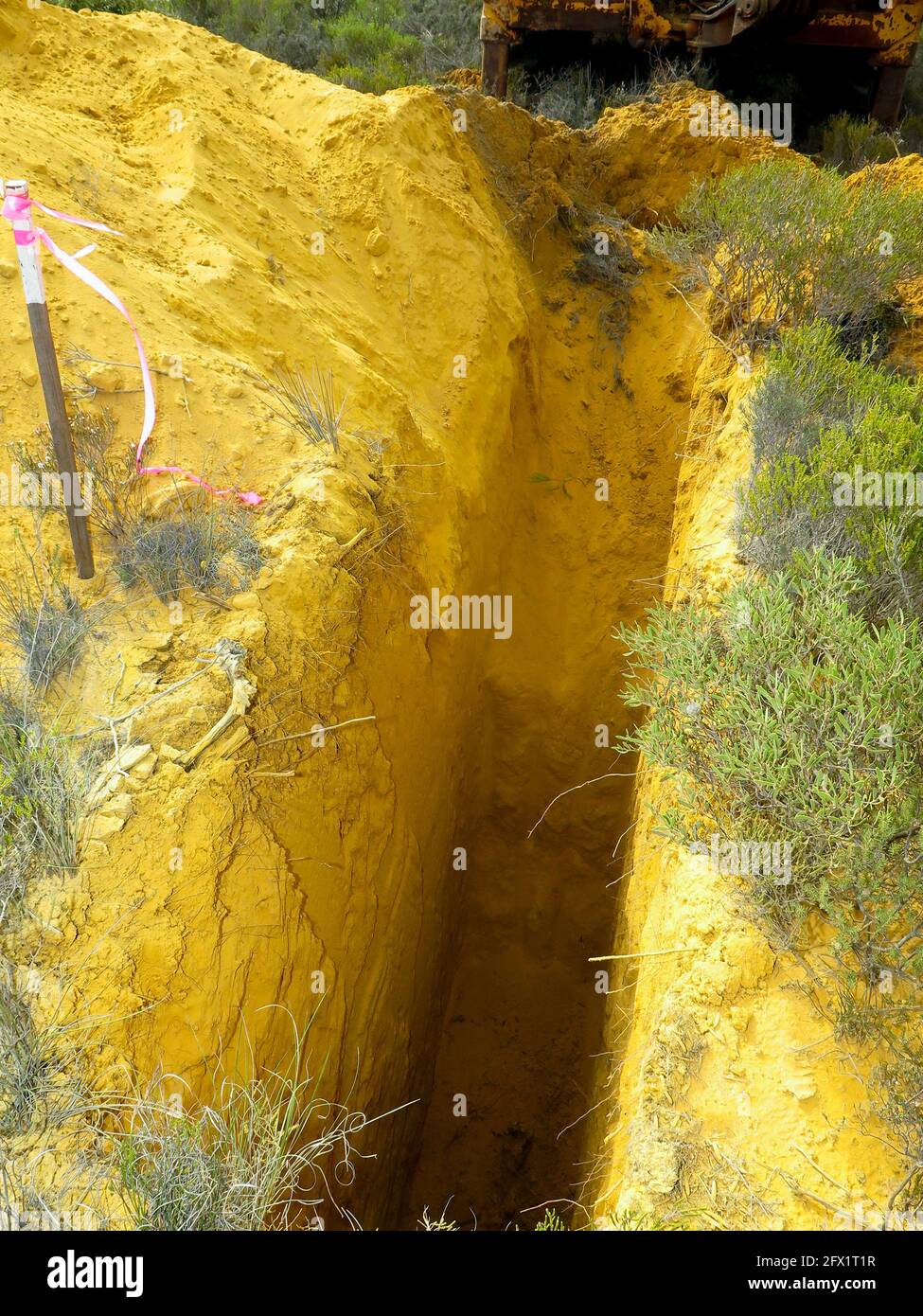 Mineral Exploration in Dug Trenches Stock Photo - Alamy