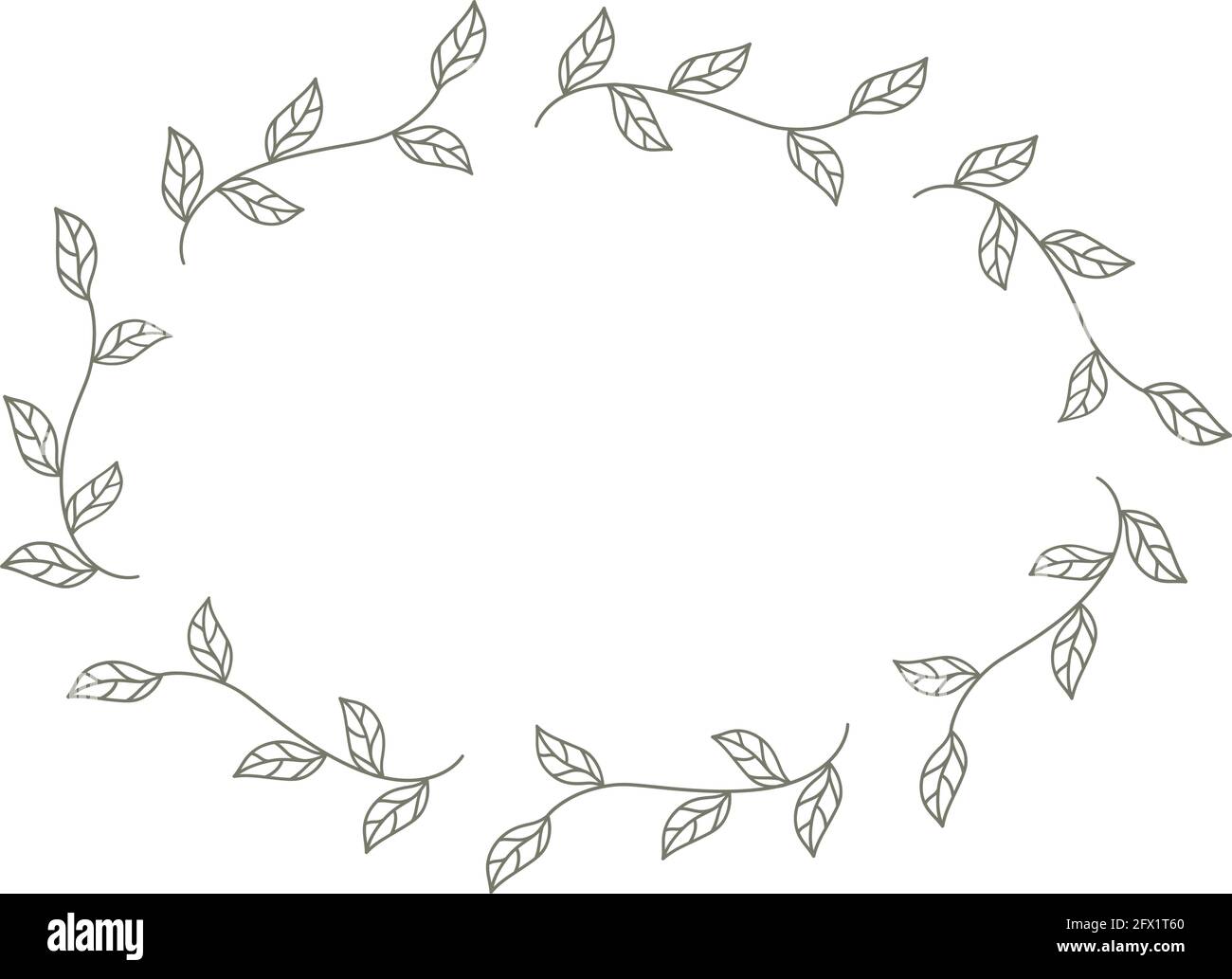 leaves frame, graphic design element Stock Vector Image & Art - Alamy