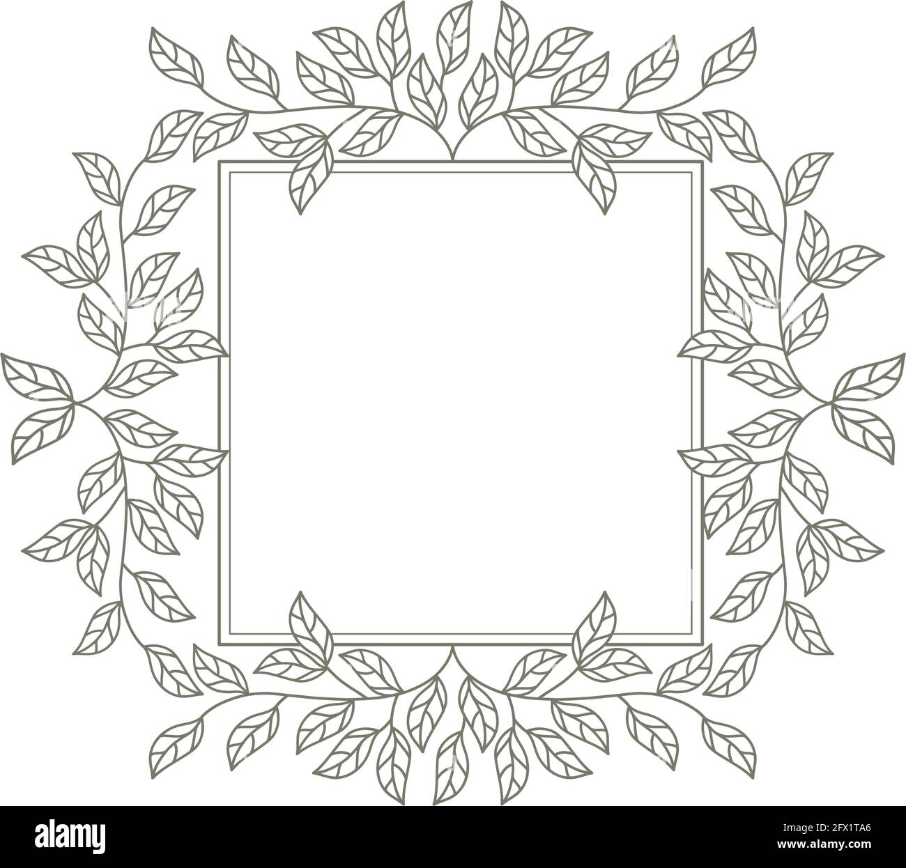 leaves frame, graphic design element Stock Vector Image & Art - Alamy