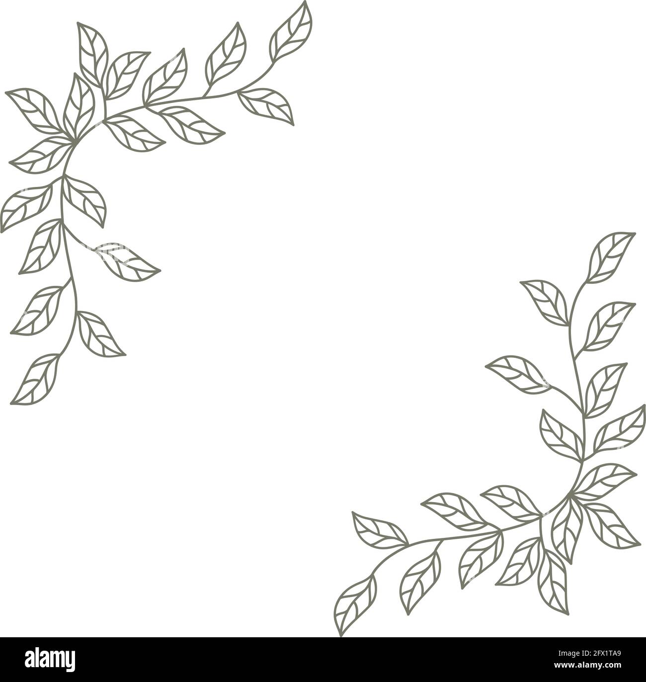 leaves frame, graphic design element Stock Vector Image & Art - Alamy