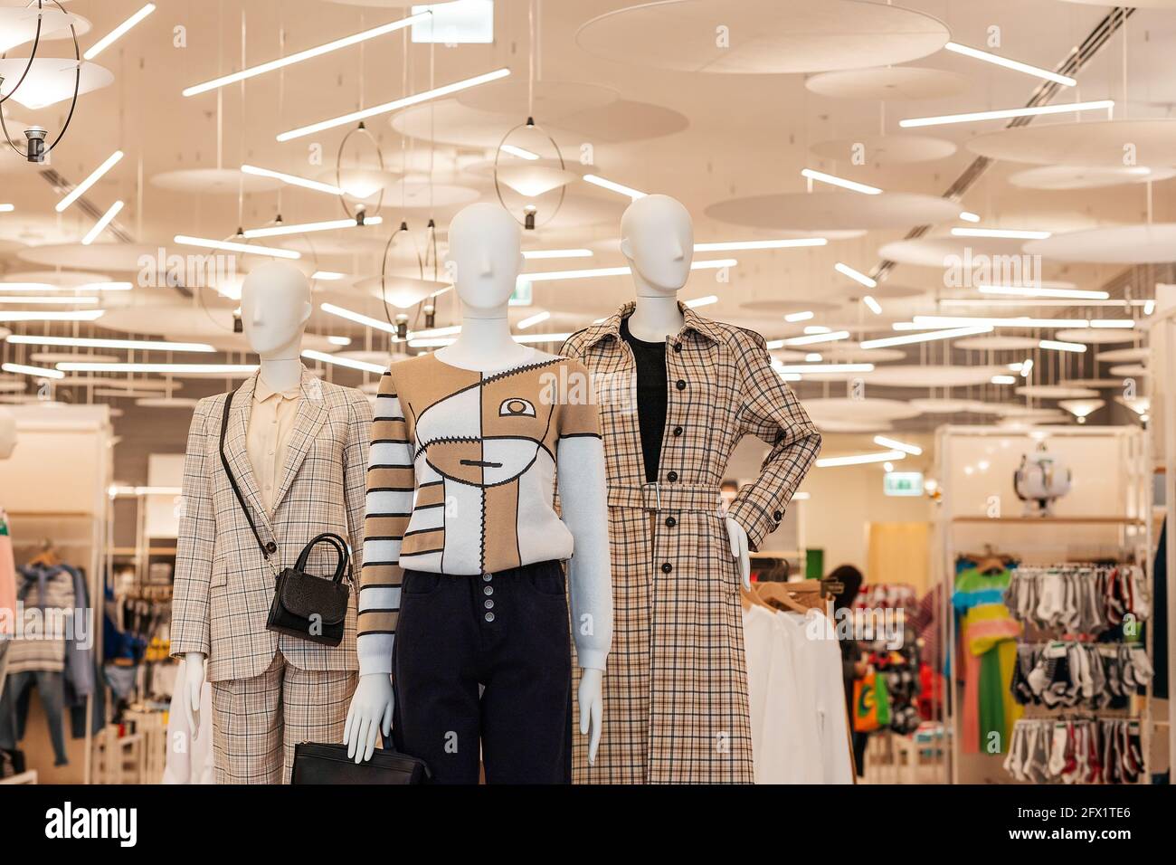 Female mannequins advertising a new collection of clothing. Women's ...