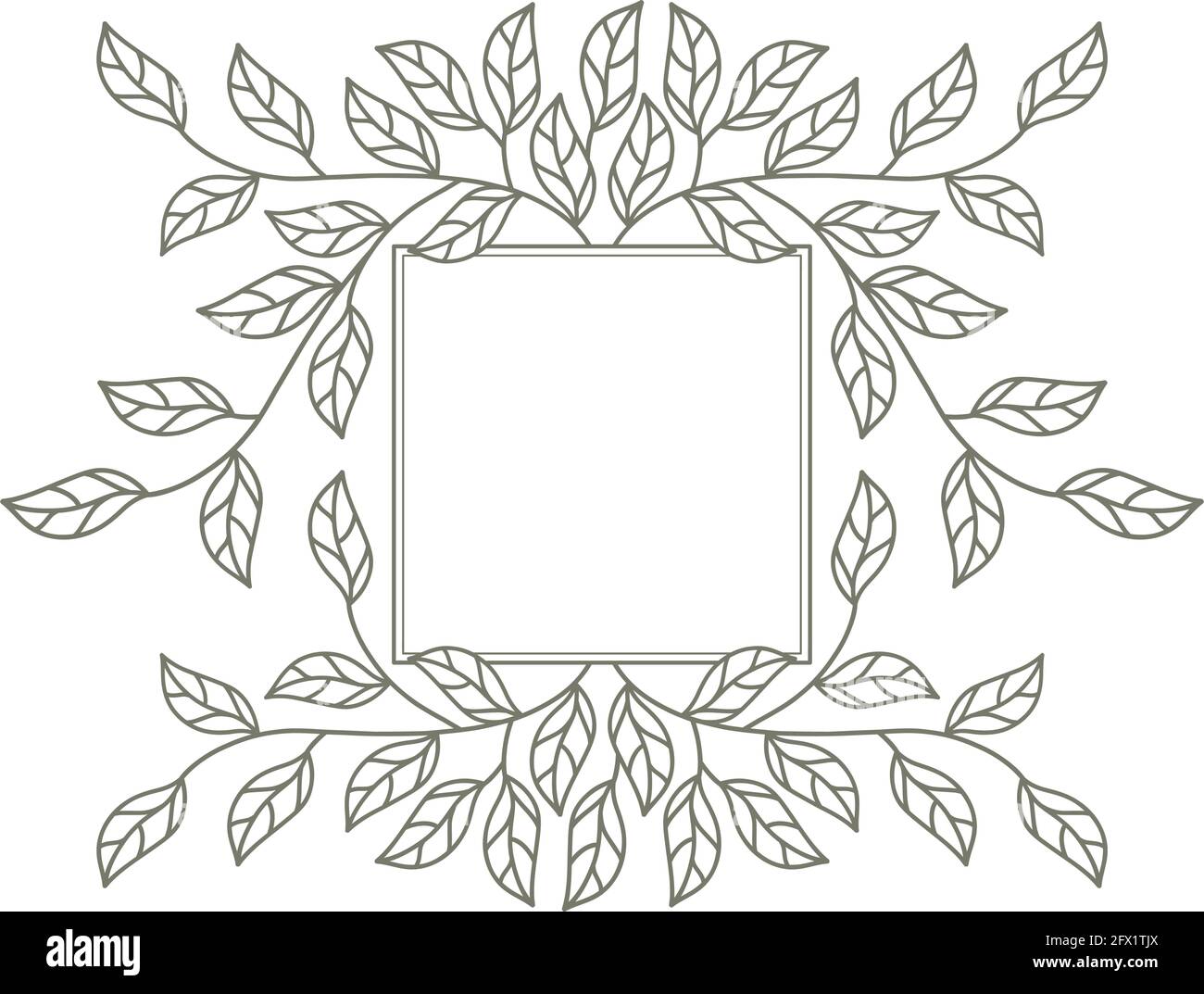 Elegant frame design leaf Stock Vector Images - Alamy