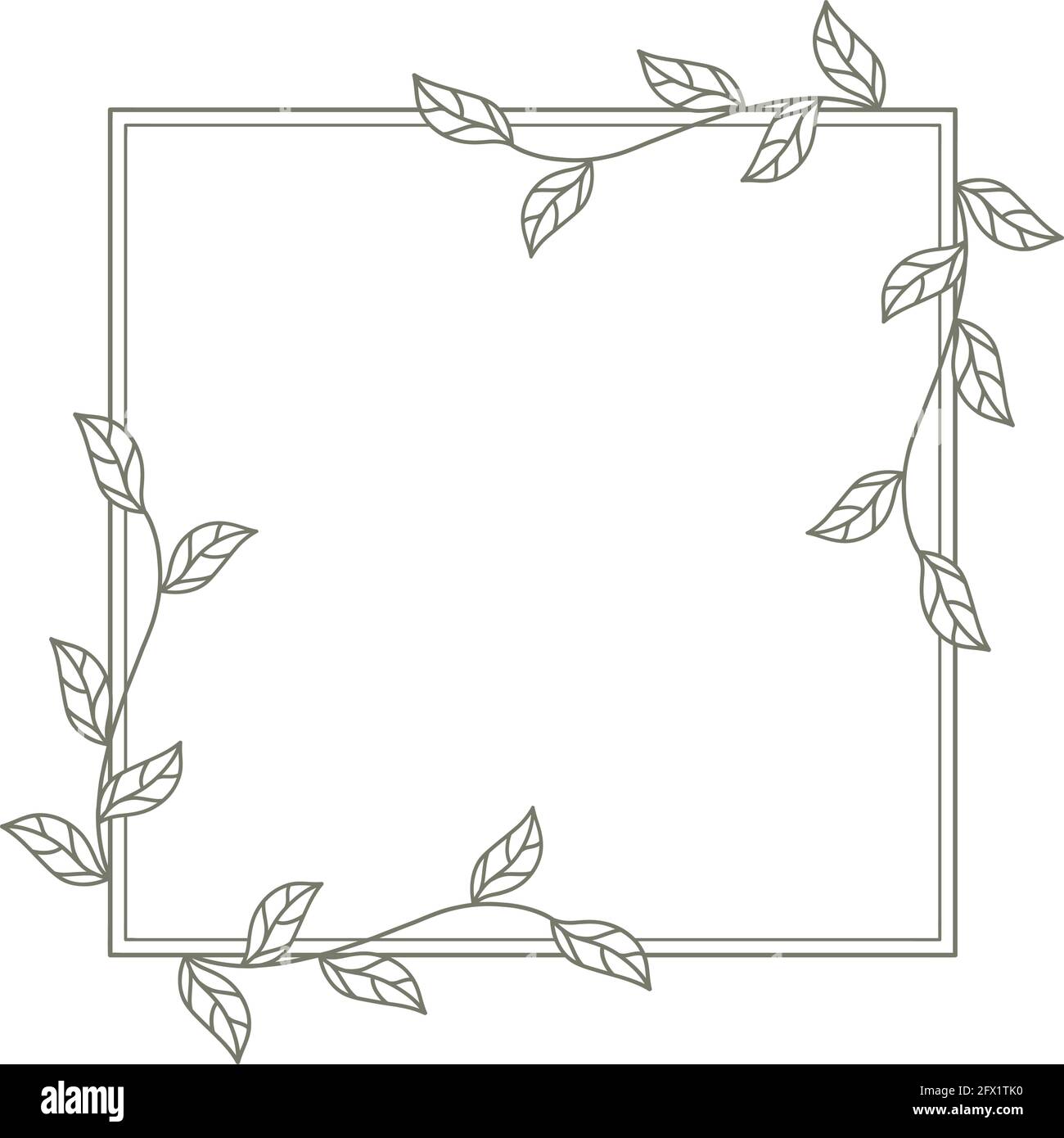 leaves frame, graphic design element Stock Vector Image & Art - Alamy