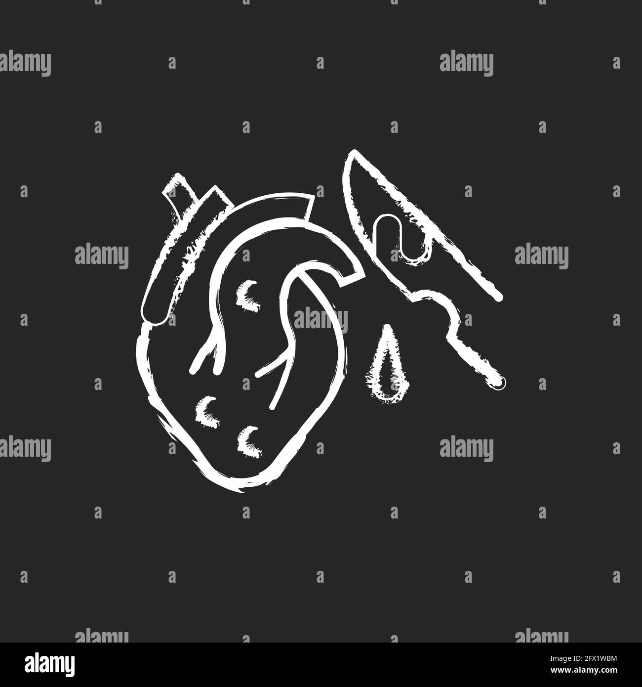 Pathological waste chalk white icon on black background Stock Vector ...