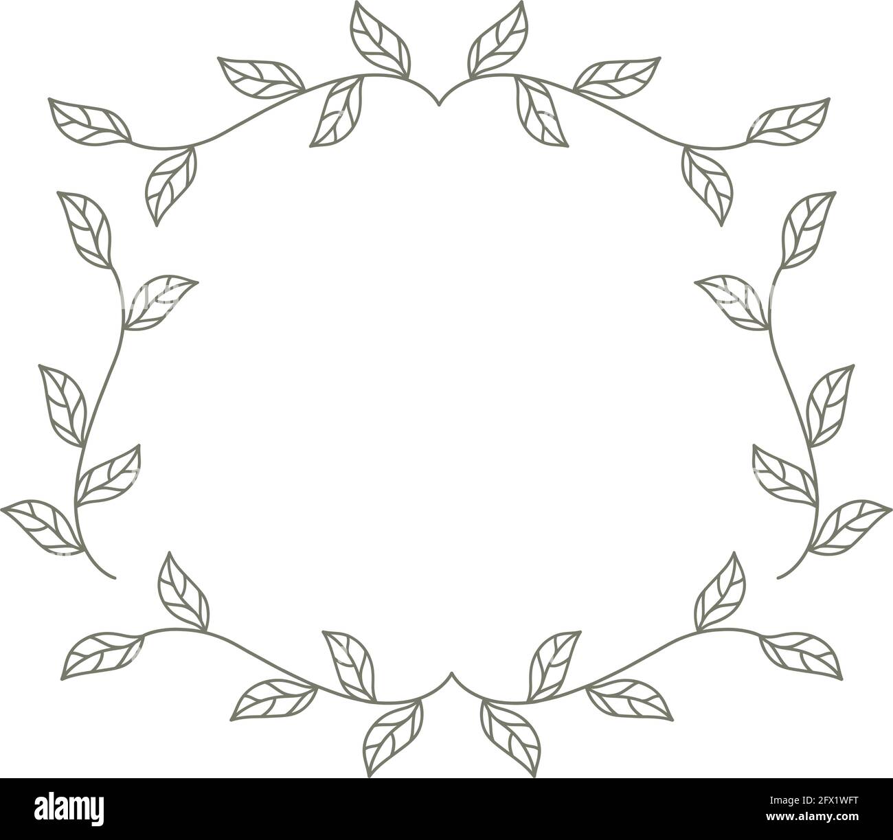 Decorative frame banner leaves Stock Vector Images - Alamy