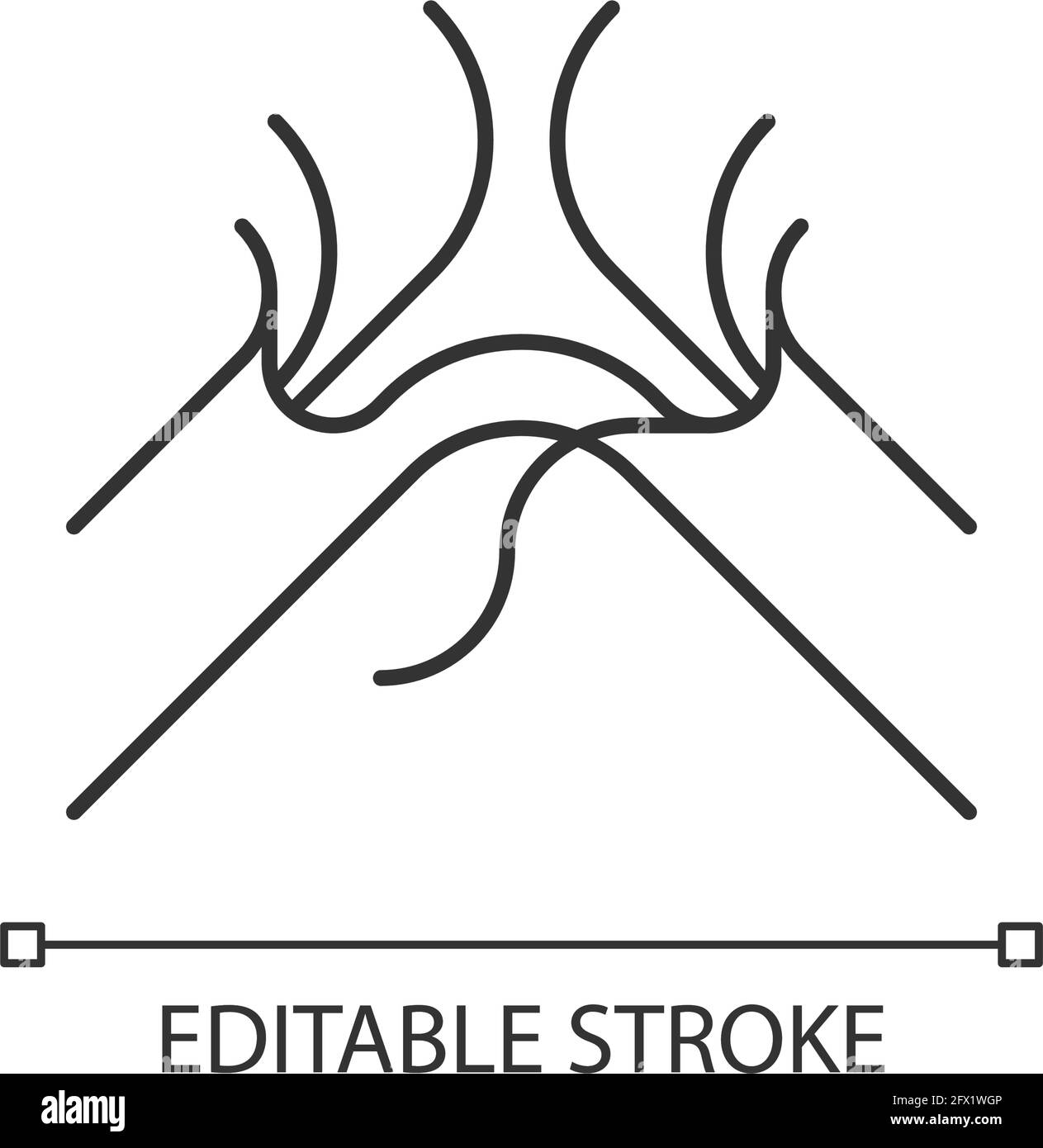 Damaged wire linear icon Stock Vector Image & Art - Alamy