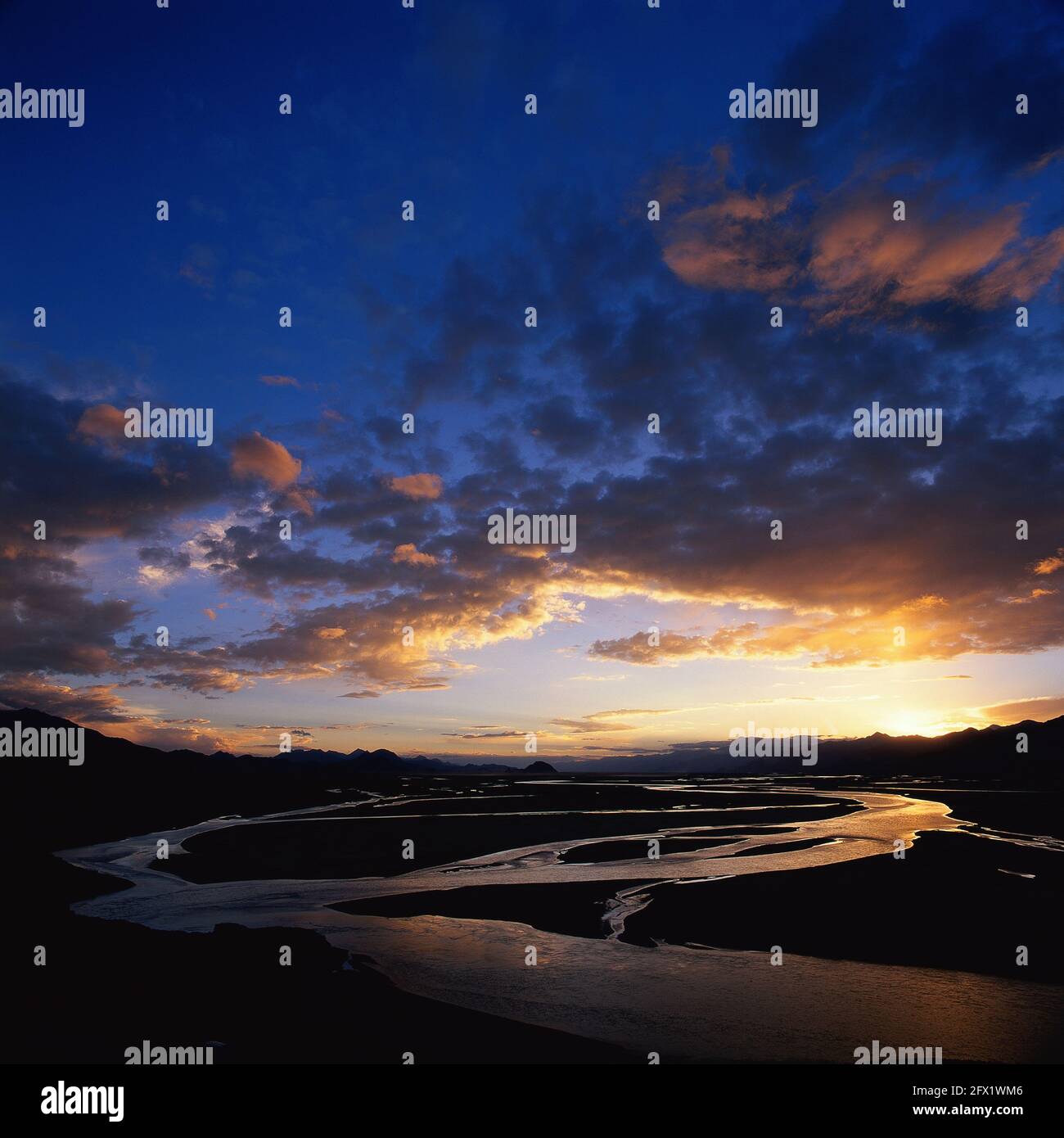 High-definition background map of high mountains and flowing water ...
