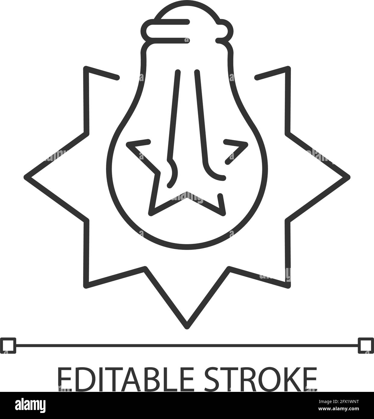 Exploding light bulb linear icon Stock Vector Image & Art - Alamy