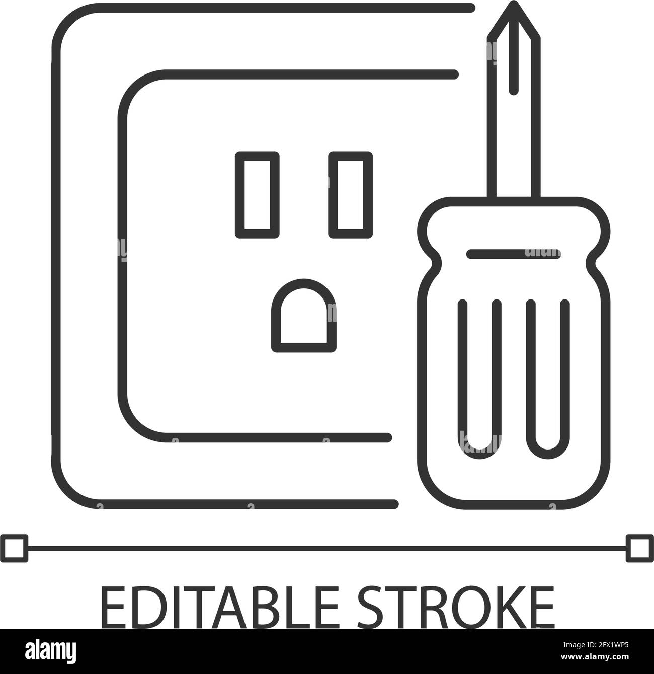 Outlet repair linear icon Stock Vector Image & Art - Alamy