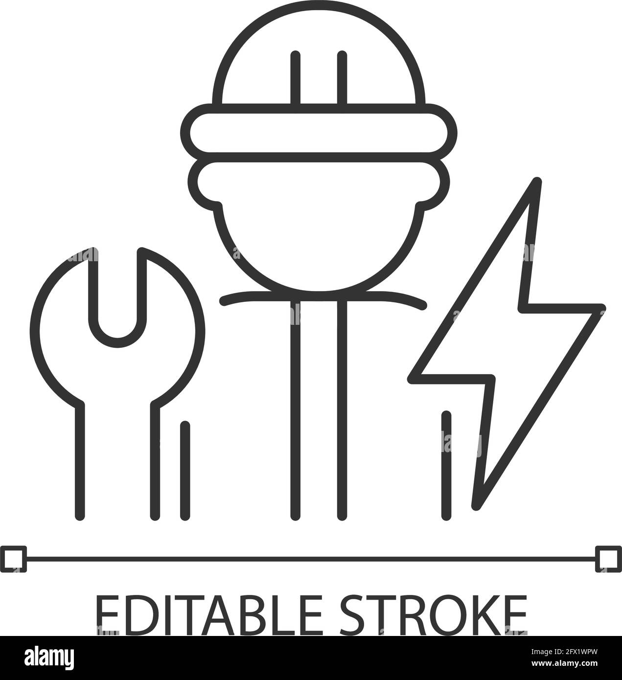 Electrician linear icon Stock Vector Image & Art - Alamy