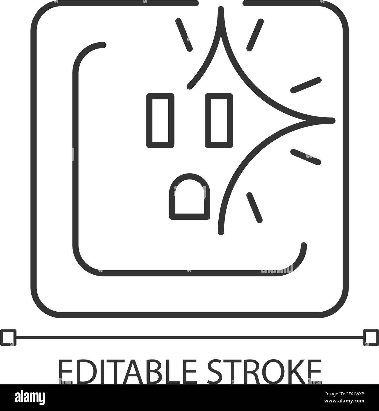 Sparking outlet linear icon Stock Vector Image & Art - Alamy