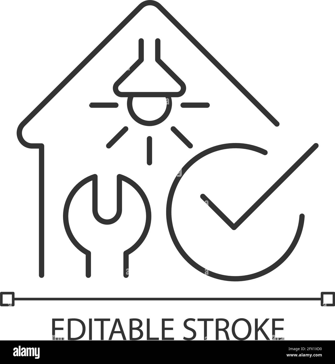 Electrical safety inspection linear icon Stock Vector Image & Art - Alamy