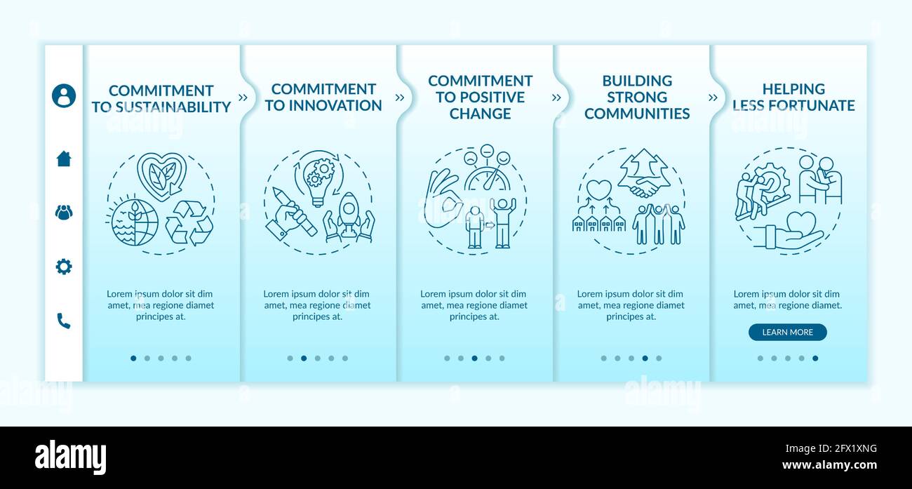 Organizational core values onboarding vector template Stock Vector ...