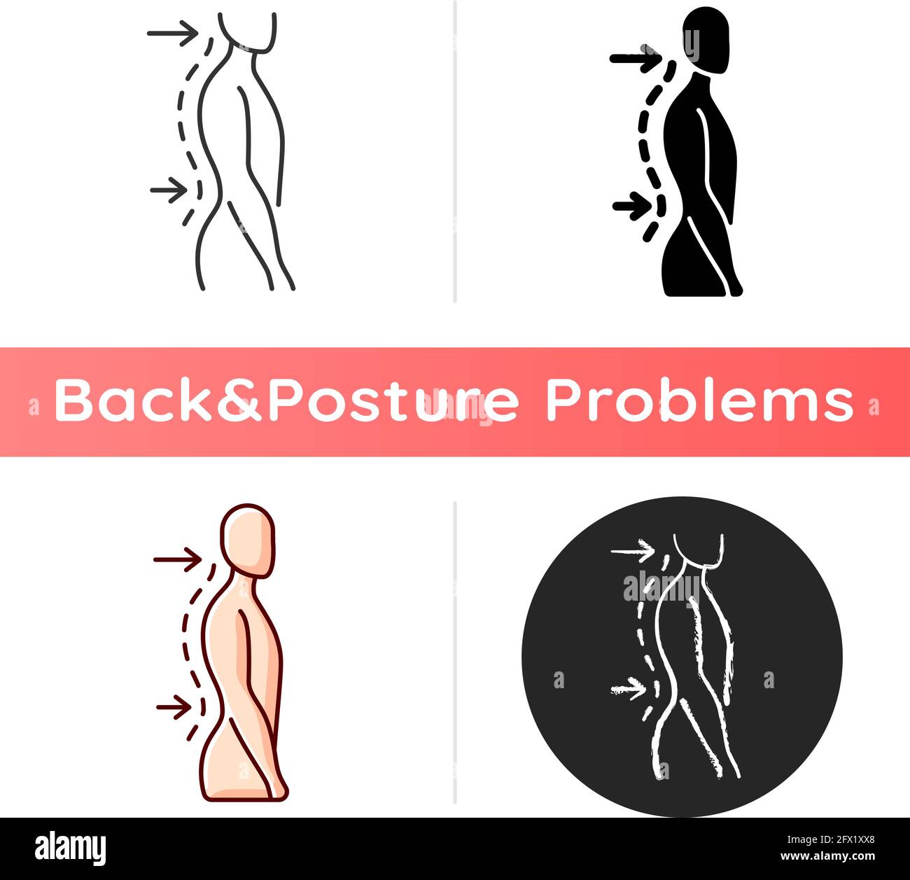 Lumbar lordosis icon Stock Vector Image & Art - Alamy